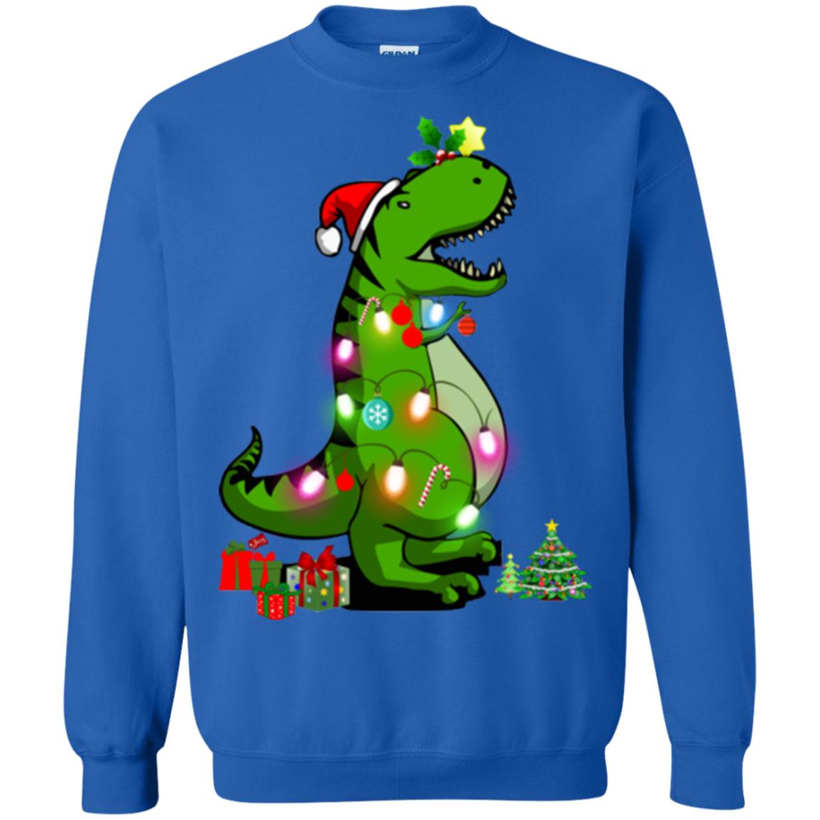 T-Rex Christmas Tree Sweater, Shirt, Hoodie - Rockatee