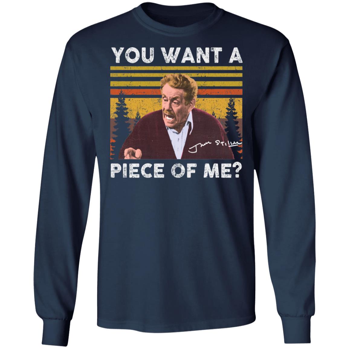 Jerry Stiller you want a piece of me vintage shirt - Rockatee
