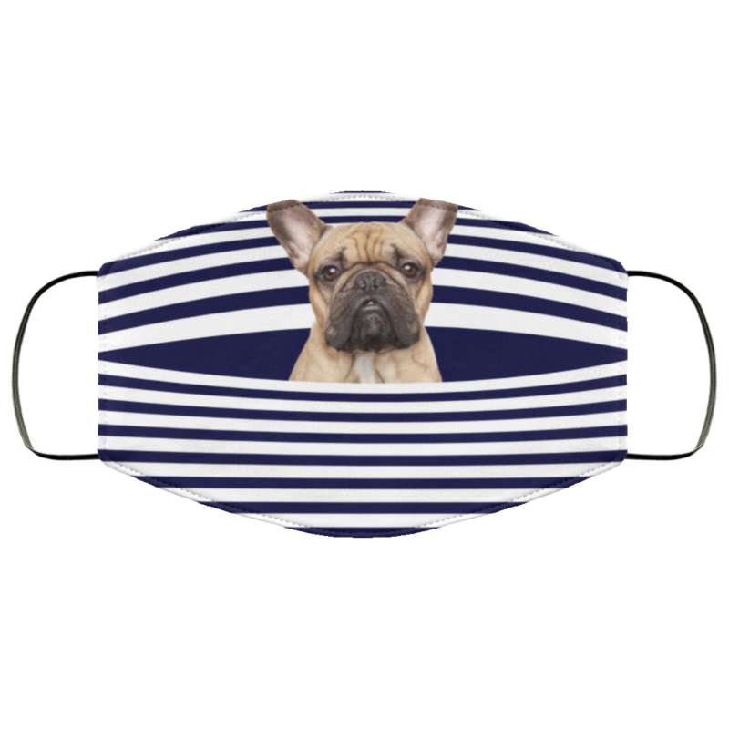French Bulldog Stripes face mask - Rockatee